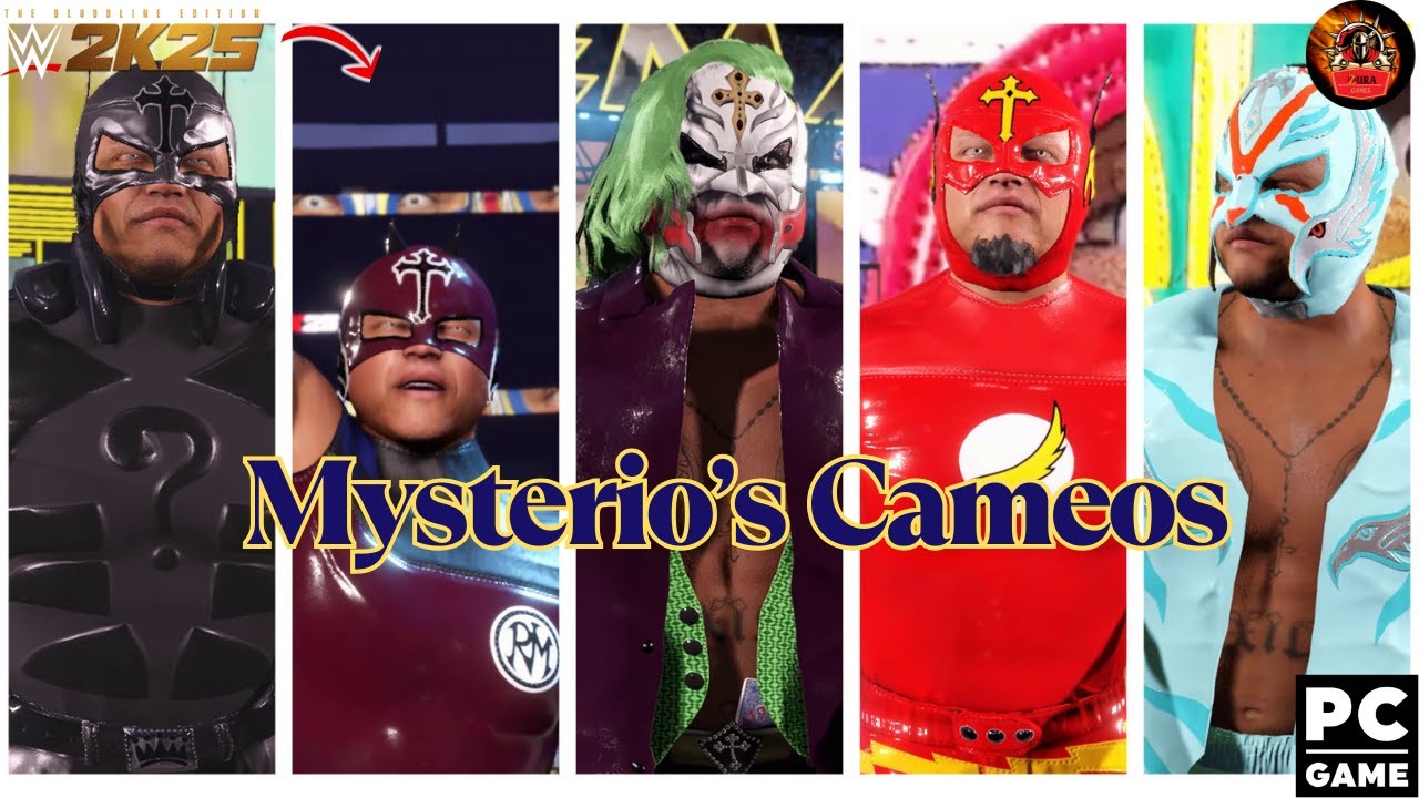 Rey Mysterio cease and disest pack WWE2K25 | Multiple faces of Rey ...