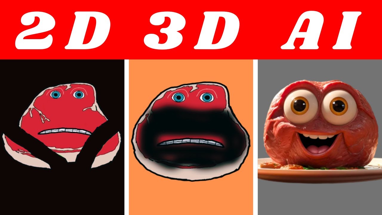 Charlie The Steak 2D | 3D | 3DM | AI | Different Version ( Well Done ...