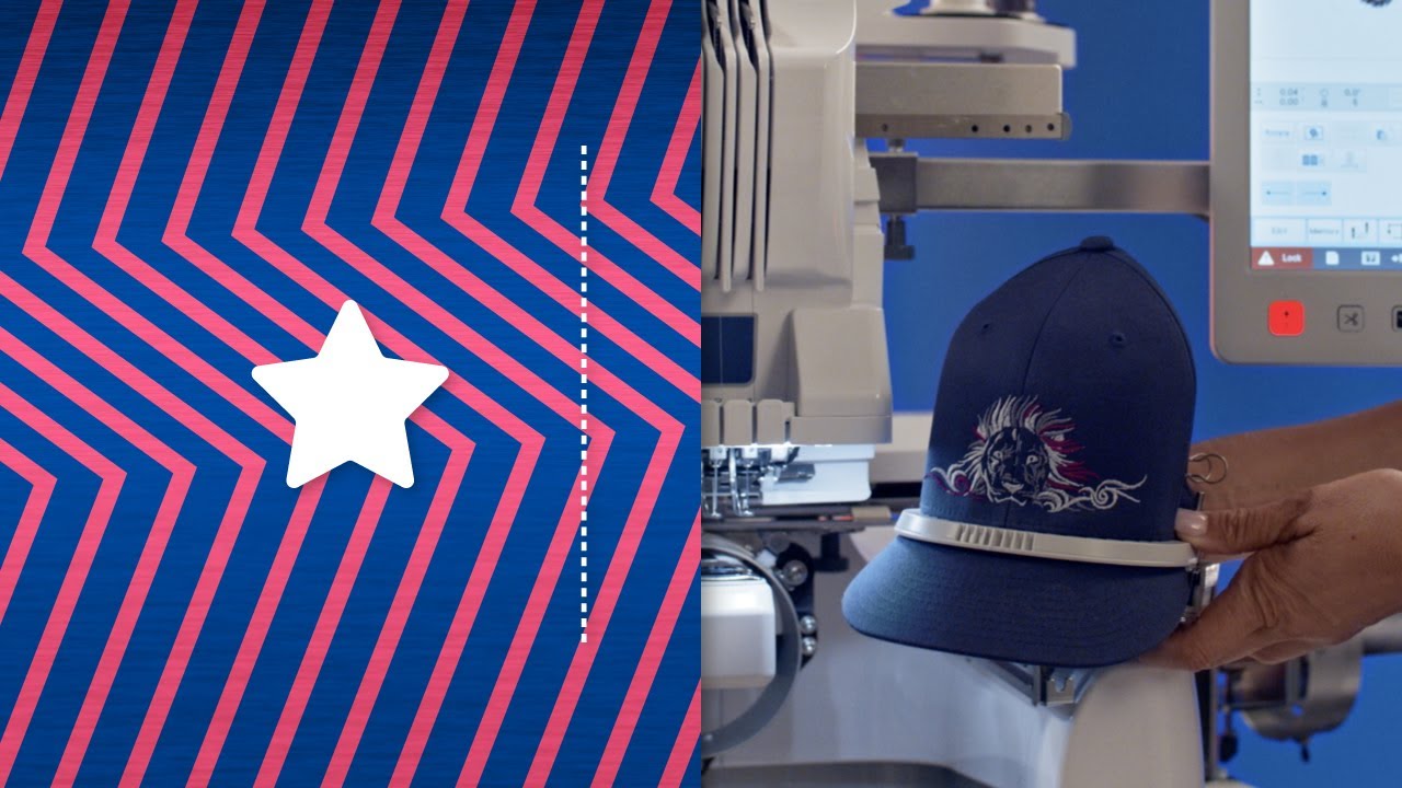 Brother PR1055X - Flat Brim Cap Frame - YouTube