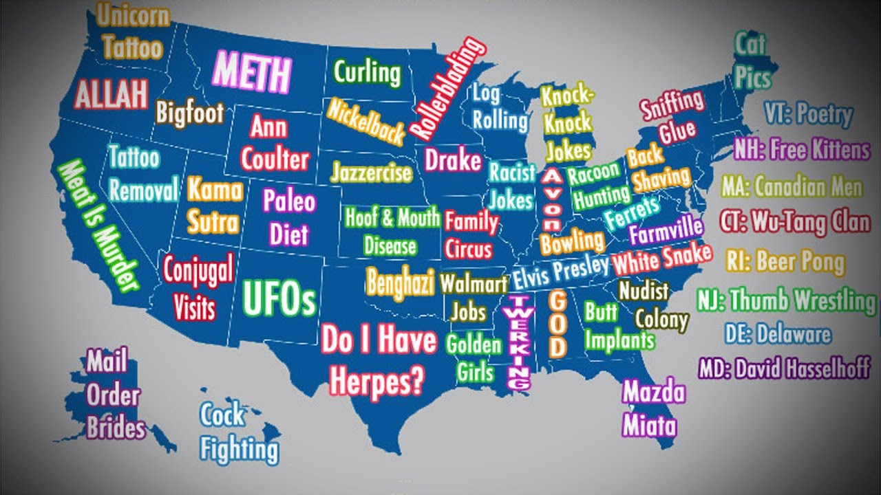 The Most Embarrassing Google Searches From Every State - YouTube