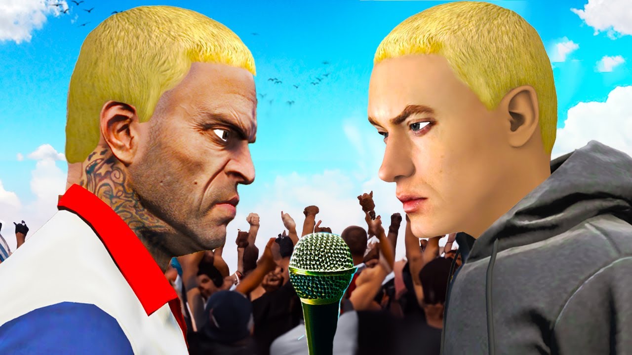 GTA 5 TREVOR vs EMINEM The RAPPER (Mods) - YouTube
