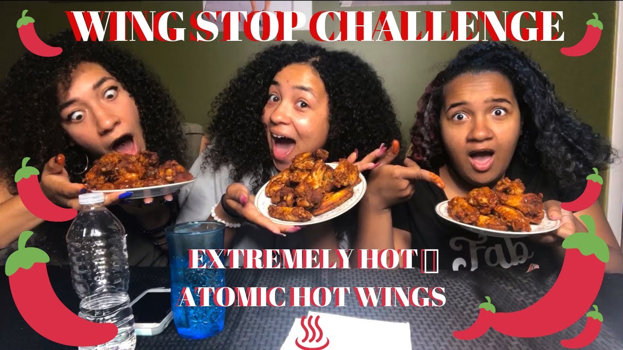 30 EXTREMELY HOT ATOMIC HOT WINGS WING STOP CHALLENGE | EATING SHOW ...