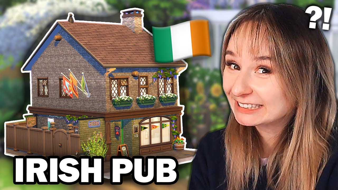 I built a traditional IRISH PUB in The Sims 4 - YouTube