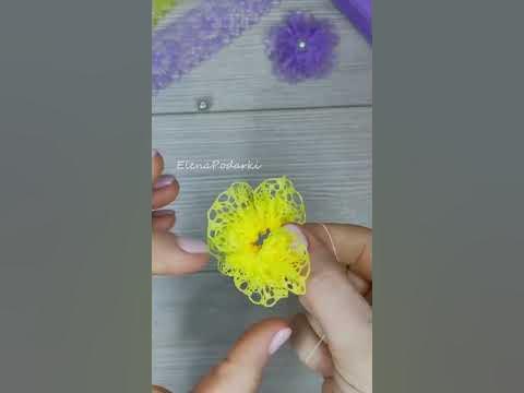 🌸 Цветок из кружева 🌸 #Shorts #кружево #ribbonflowers #творчество ...