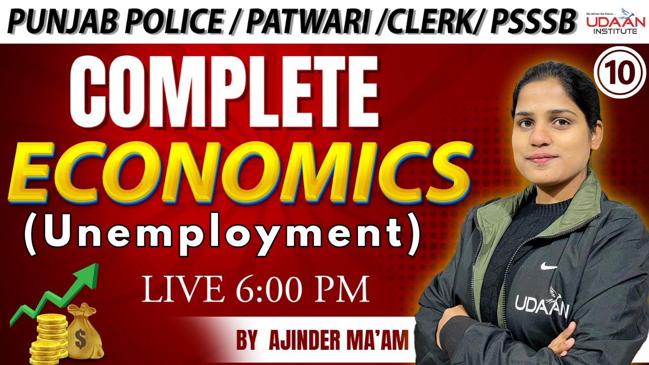 Unemployment : 10 | Complete Economy For All Punjab Competitive Exams ...