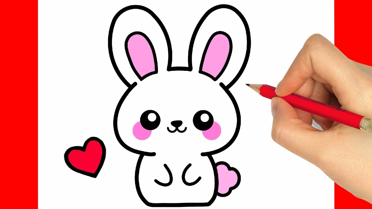 CÓMO DIBUJAR UN CONEJO FACIL - YouTube