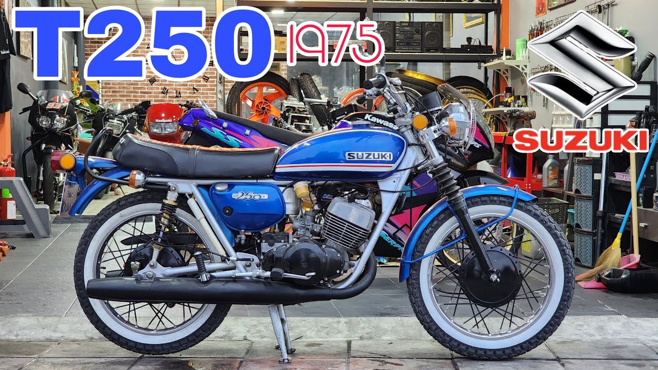 SUZUKI T250 [1975] 2STOKE 247CC. หล่อสุดๆ #ฟ้าใสไรเดอร์ - YouTube