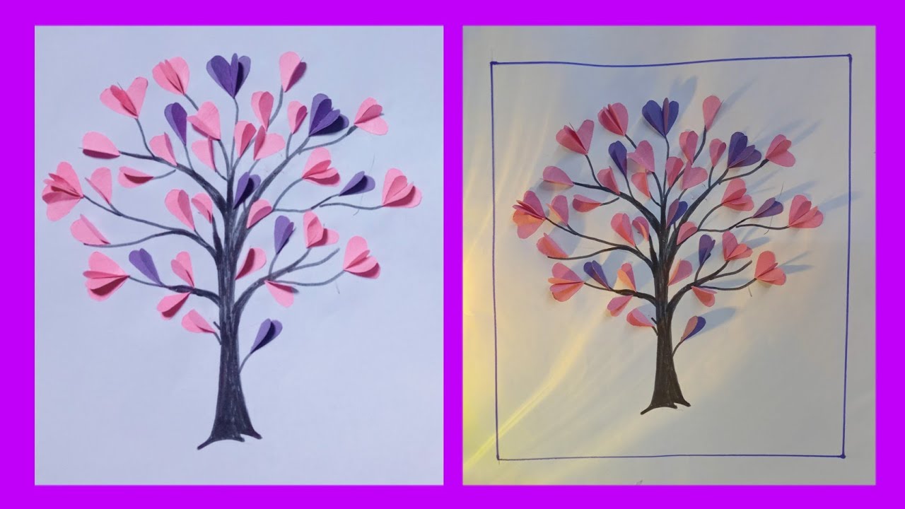 Amazing Wall Hanging || Handmade Paper Wall Hanging || Paper Tree Easy ...