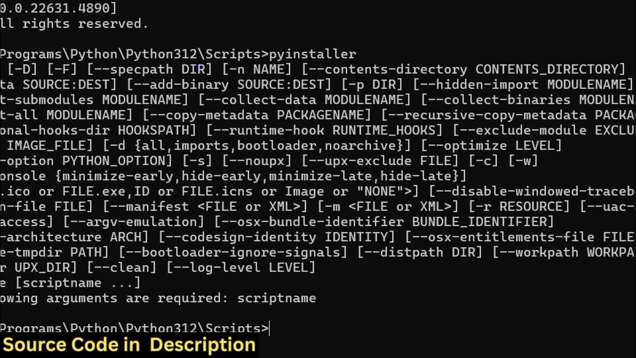 How to fix pyinstaller is not Recognized as Internal and External Command Operable Program - YouTube