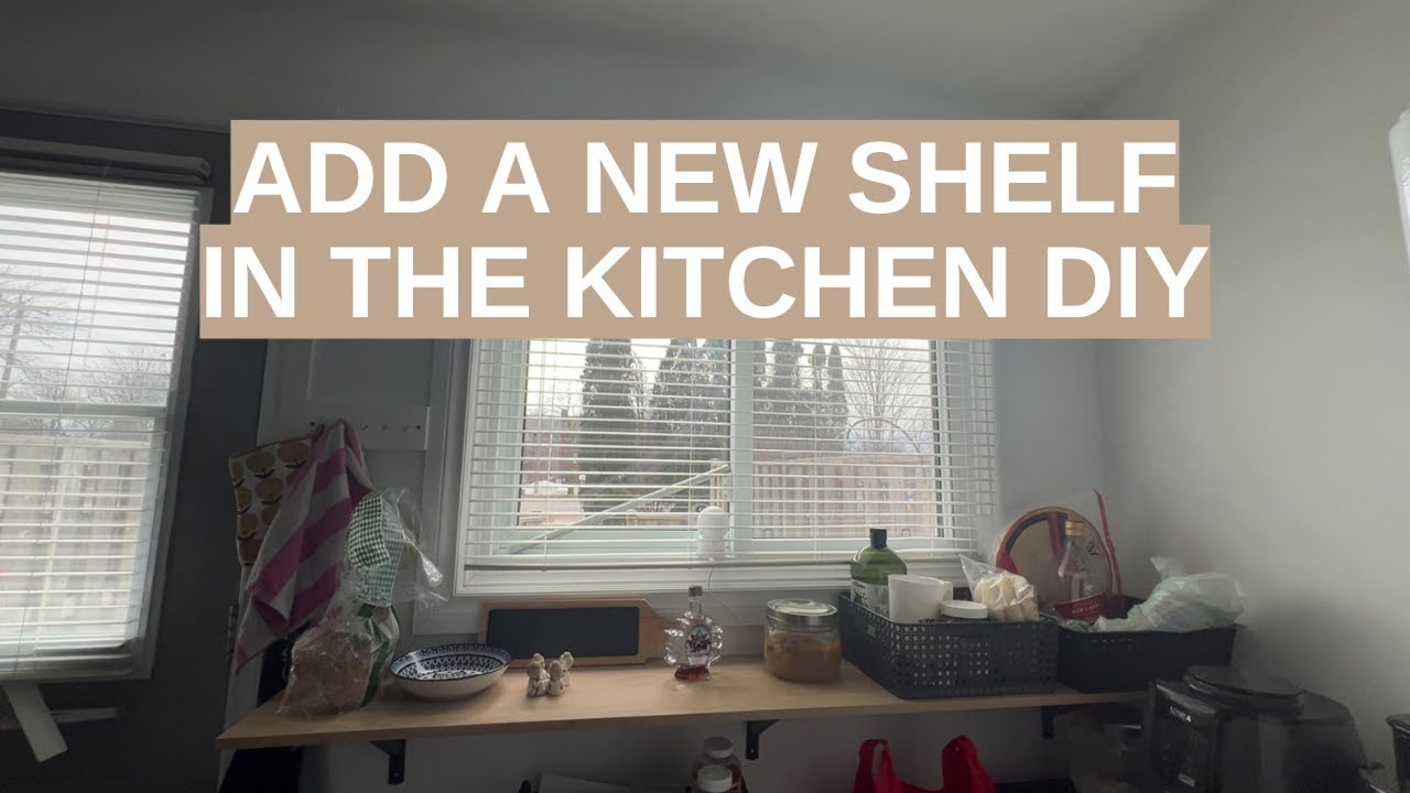 How to Install a Kitchen Shelf for Extra Storage - YouTube