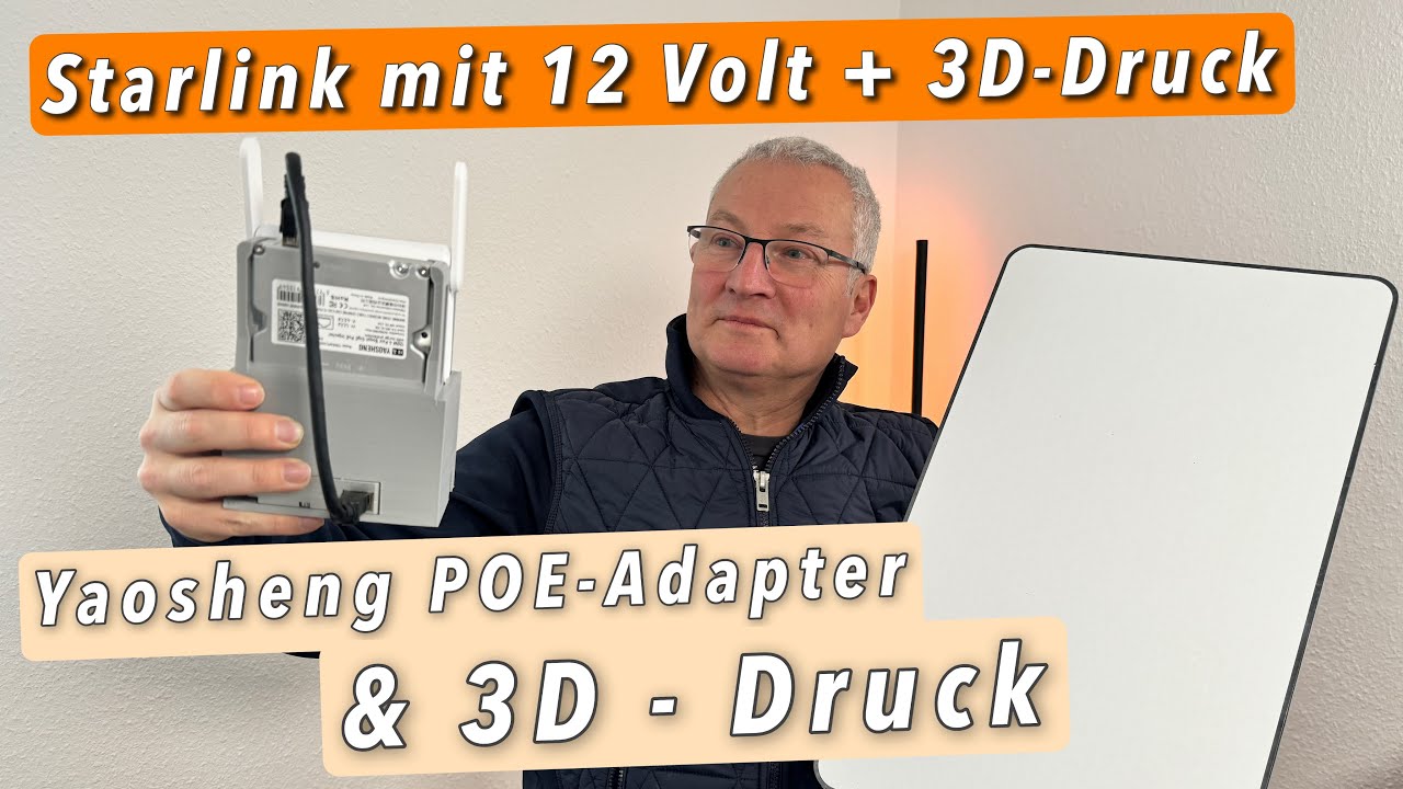 Starlink mit 12V betreiben (2) - 3D-Druck-Vorlage für den POE Adapter ...