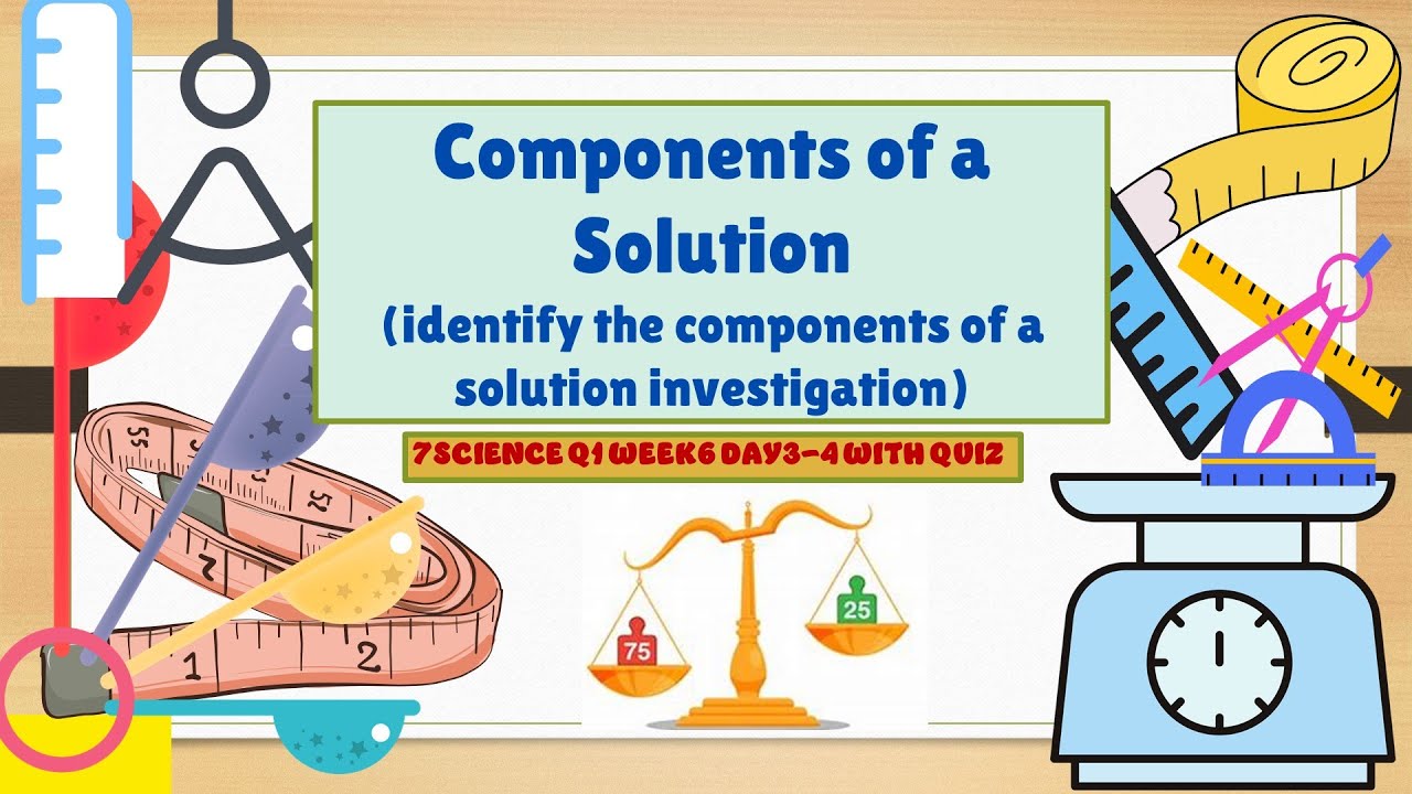 7SCIENCE Q1 WEEK6 DAY3-4 FREE PPT-Components of a Solution (solution ...