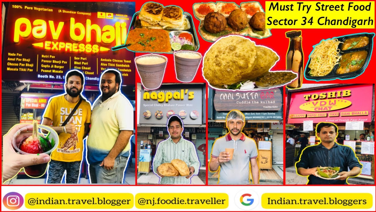 Chandigarh Food Tour | Must try Under ₹100/- | Sector 34 Chandigarh ...