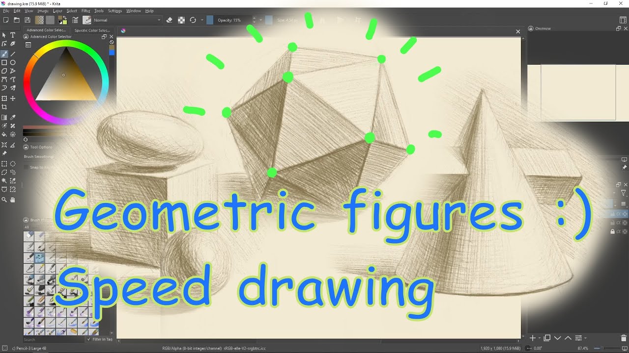 Group of geometric figures. Speed drawing - YouTube