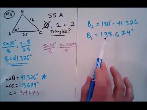 Oblique Triangles Review Problem 5 - YouTube