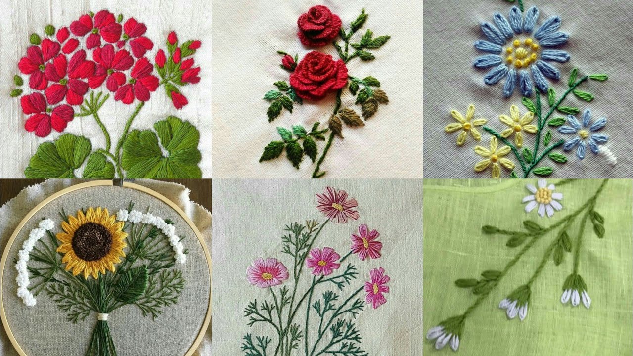 Easy embroidery work design ideas - YouTube