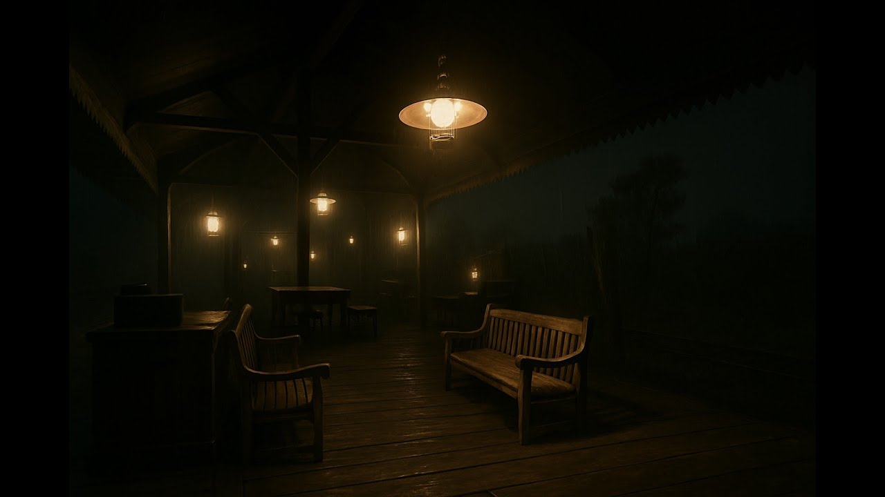 Stormy Train Station : Thunder, Rain & Lightning Ambience - YouTube