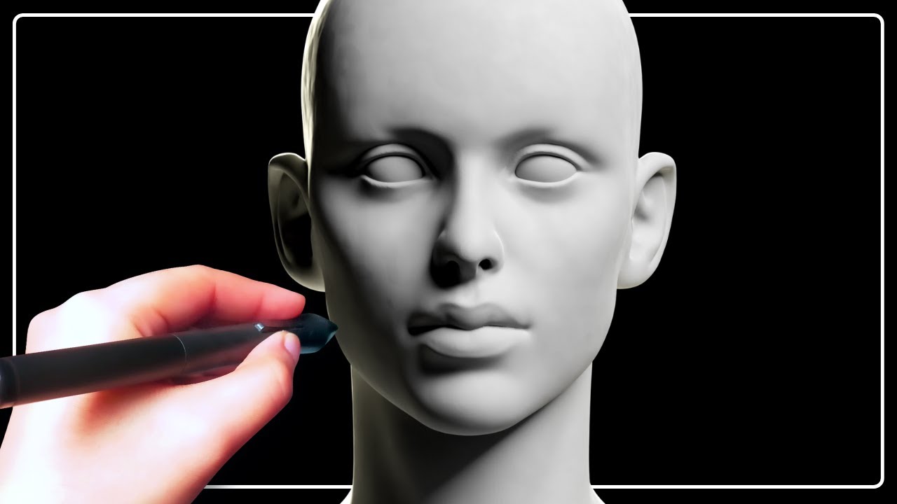 Sculpting A Full Female Character Part 1 Head Blender 3d Youtube
