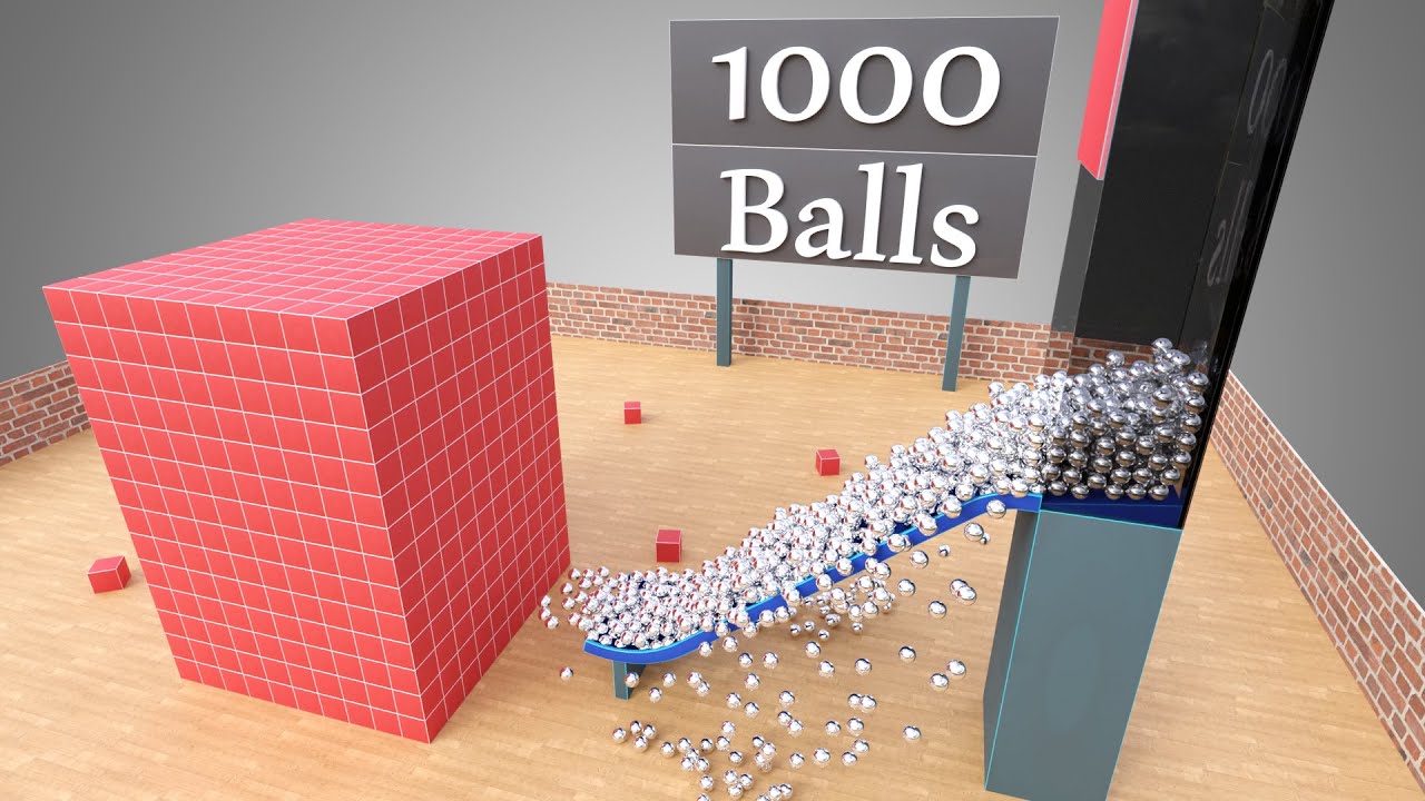 Can 1000 Balls Destroy Cubes! - YouTube
