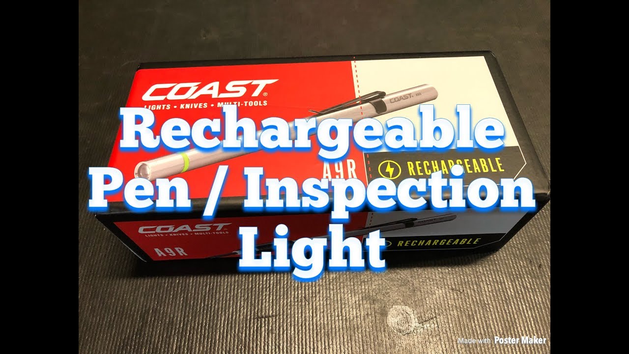 Coast AR9 Rechargeable Pen / Inspection Light Unboxing and Review - YouTube