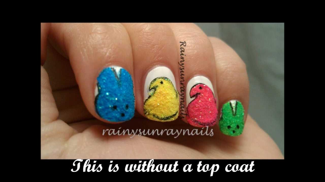Peeps Nail Art! Yummmmy! - YouTube