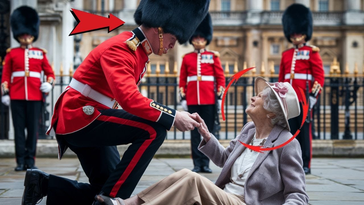 Royal Guard Helps Elderly Tourist Who Felt Unwell, Earning Admiration ...