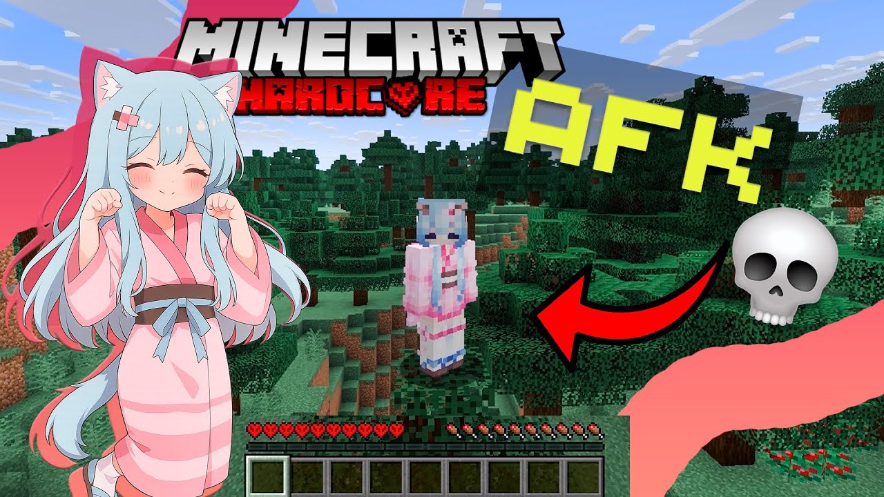 GIRL AFK In The Hardcore Minecraft World. How Long Will I Last? - YouTube