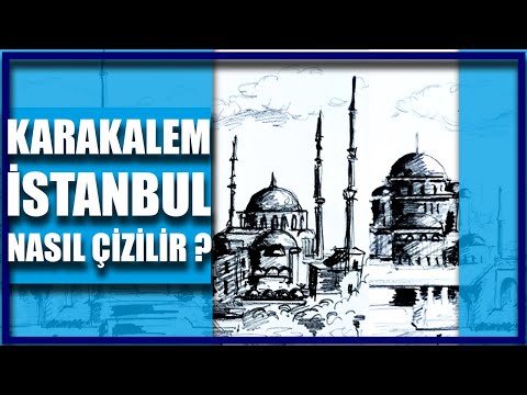 KARAKALEM 🕌İSTANBUL🕌 ÇİZİMİ KOLAY VE HIZLI ÇİZİM KOLAY RESİM NASIL YAPILIR ?