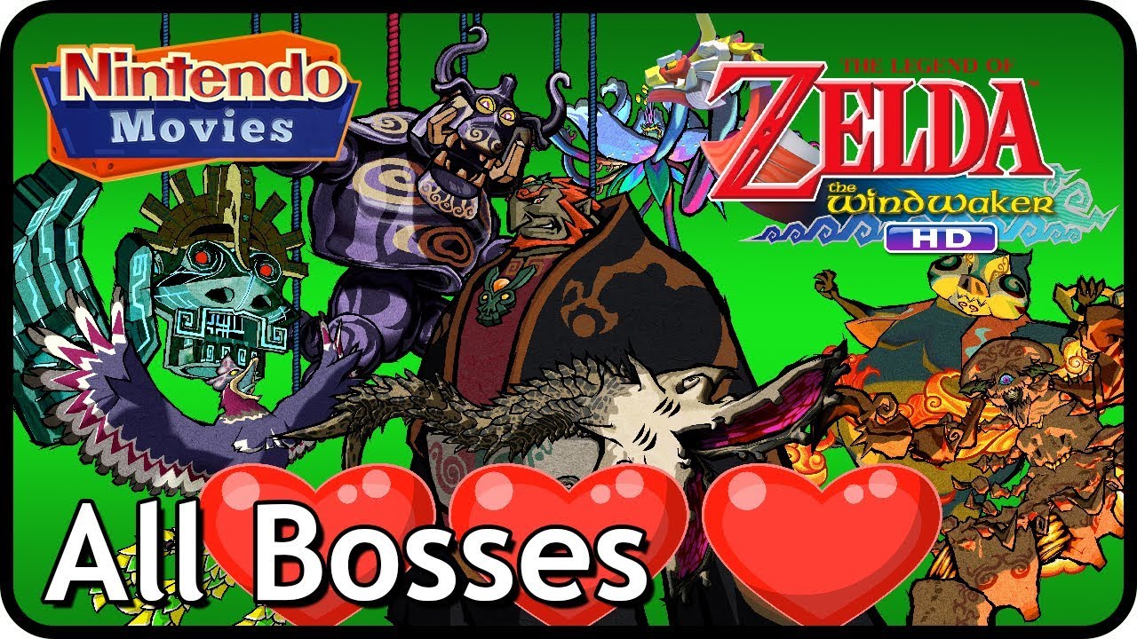 Wind Waker HD - All Boss Battles (3 heart challenge) - YouTube