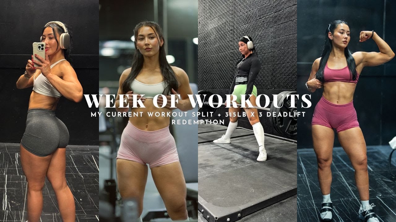 FULL WEEK OF WORKOUTS | my current workout routine, 315lb x 3 deadlift redemption & 310lb squat ...