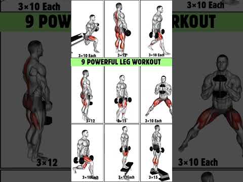 9 Powerfull Dumbbell Leg Workout to Transform Lower Body| #workout #legworkout