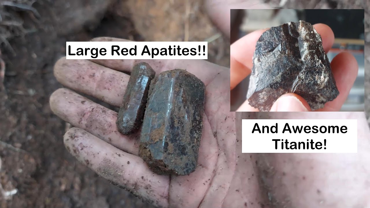 Rockhounding Killer Red Apatite And Shiny Titanite At The Smart Mine ...