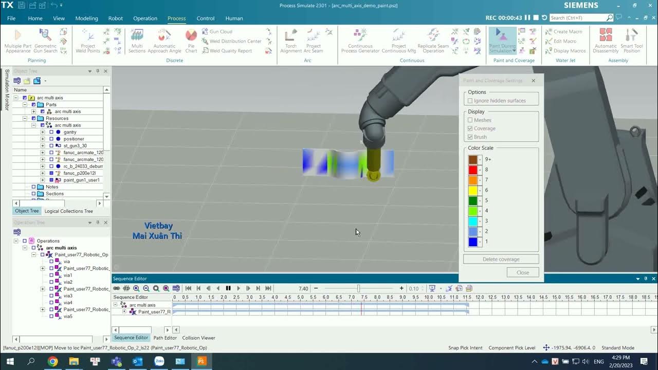 [Tecnomatix Process Simulate] Mô phỏng quy trình robot sơn. - YouTube