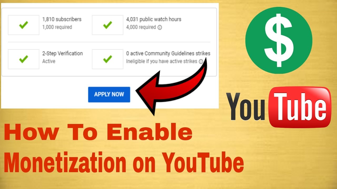 How To Monetize YouTube Channel 2022|Monetization Apply In2022|How to Enable Monetization on ...