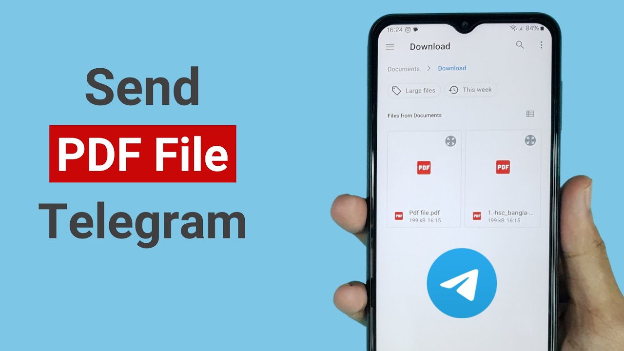 How to Send PDF Files in Telegram Android - YouTube