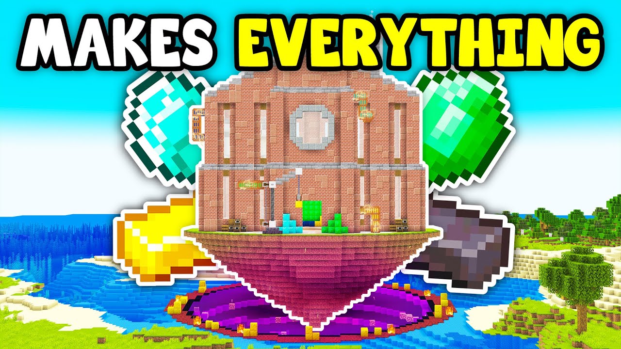 I Built an EVERYTHING Factory in Minecraft Hardcore! - YouTube