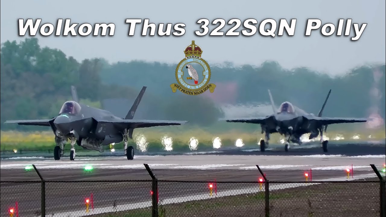 [4K] Wolkom Thus 322 polly - 322 sqn arrives back home at Leeuwarden ...