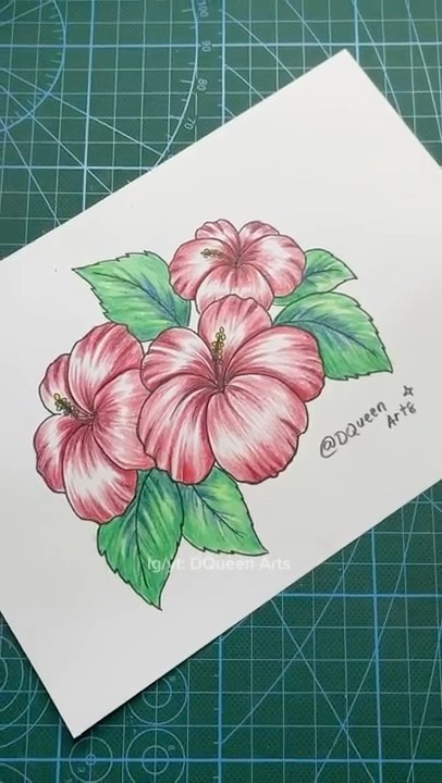 Cara gambar Bunga sepatu untuk PEMULA 🌺 #art #drawing #drawingtutorial ...