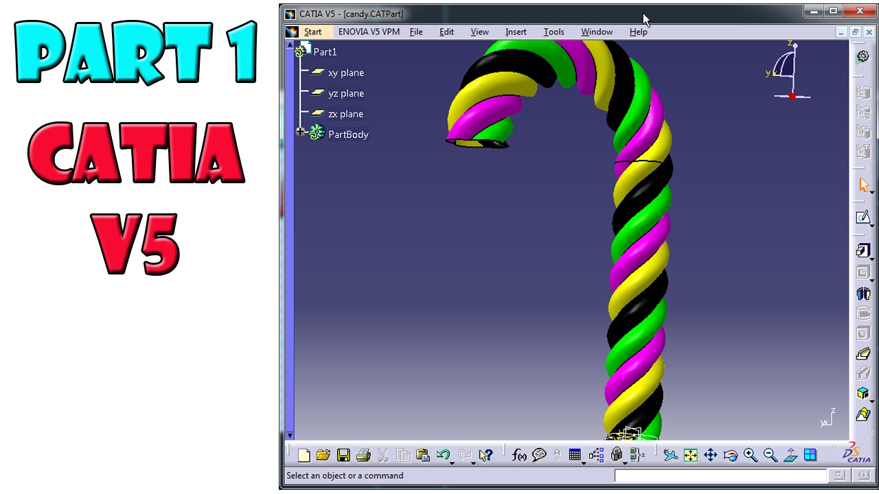 CATIA V5 tutorial Part1 - YouTube