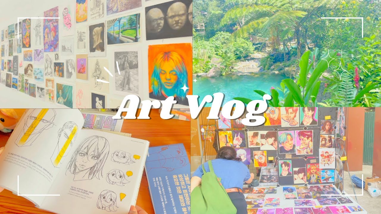 Art Vlog 🎨 | Life as a Fine Arts student, Art merch selling, Unboxing ...