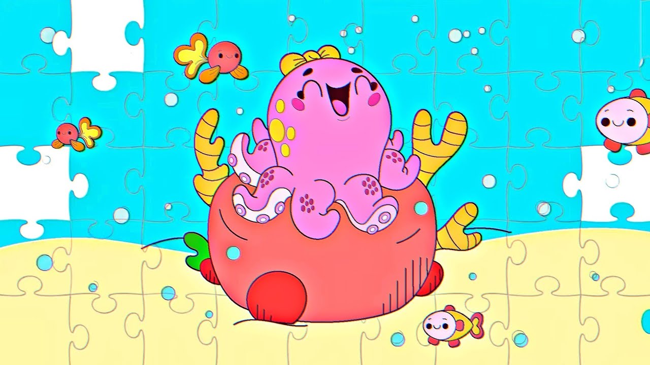 Fundo do mar polvo com peixinhos | Quebra Cabeça Puzzle | Game Jogo ...