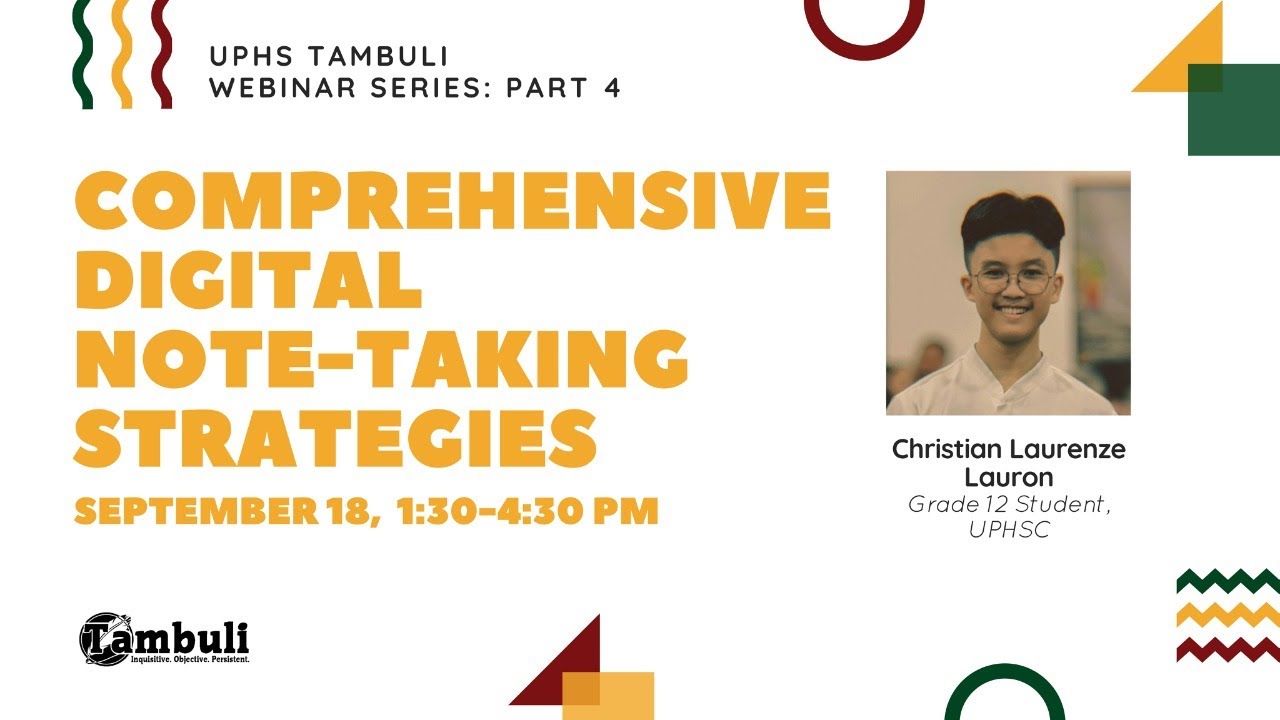 Webinar on Students' Discussion on Comprehensive Digital Note-Taking ...