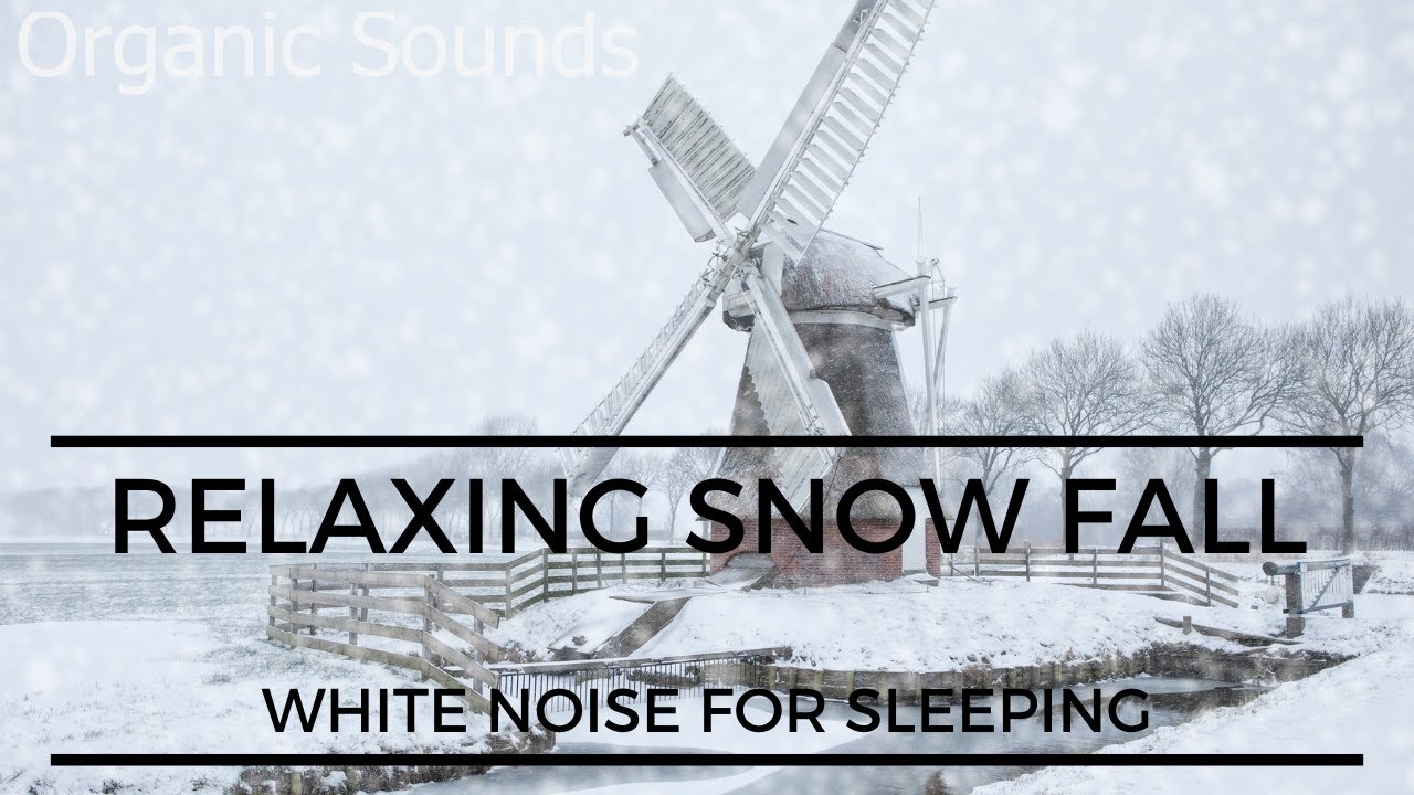 Snow White Noise for Sleeping Black Screen | Relaxing Snow Falling and ...