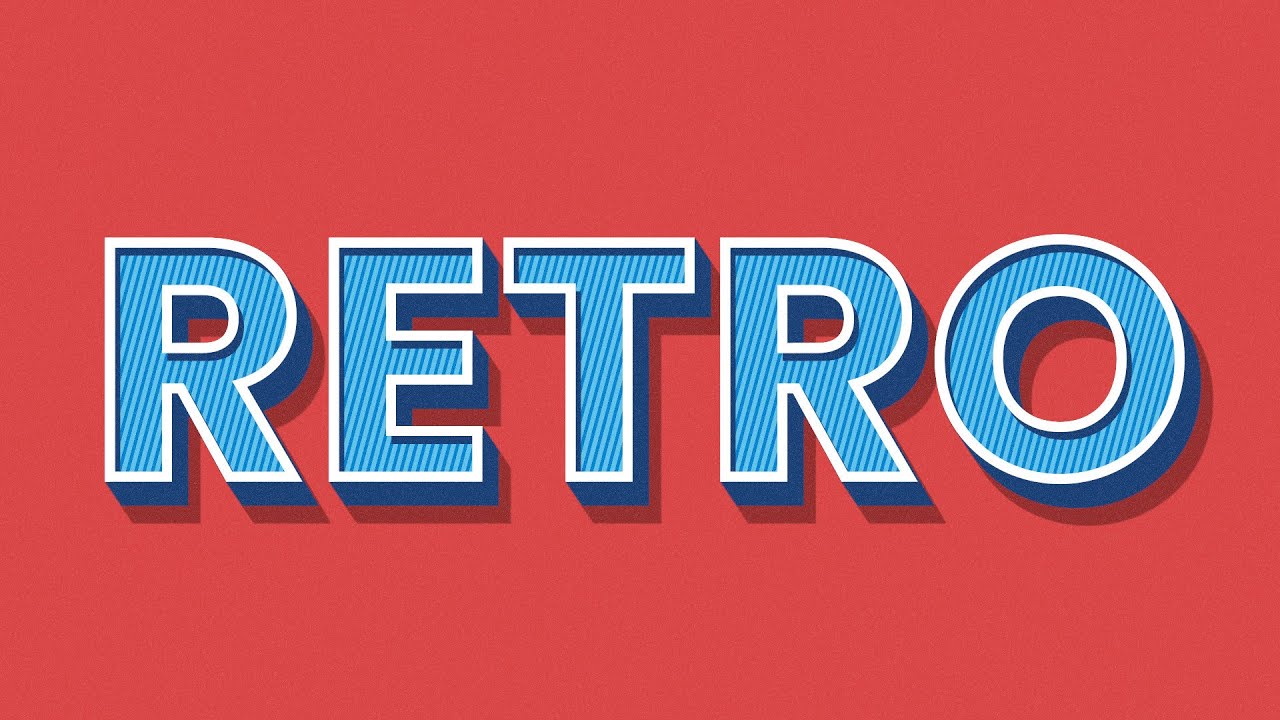 3D Retro Text Effect in GIMP - YouTube