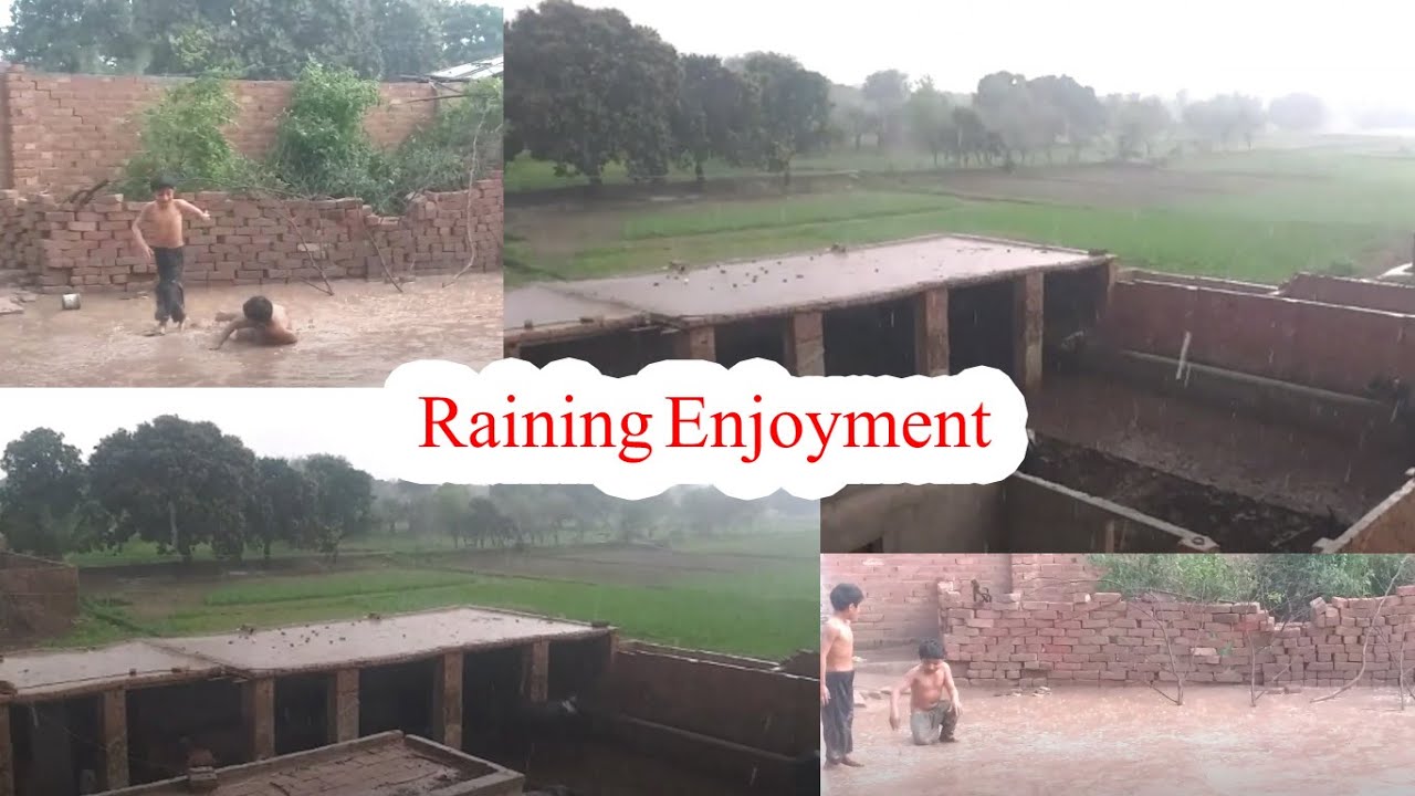 raining | rain in multan | kids in rain | kids playing in rain | rain ...