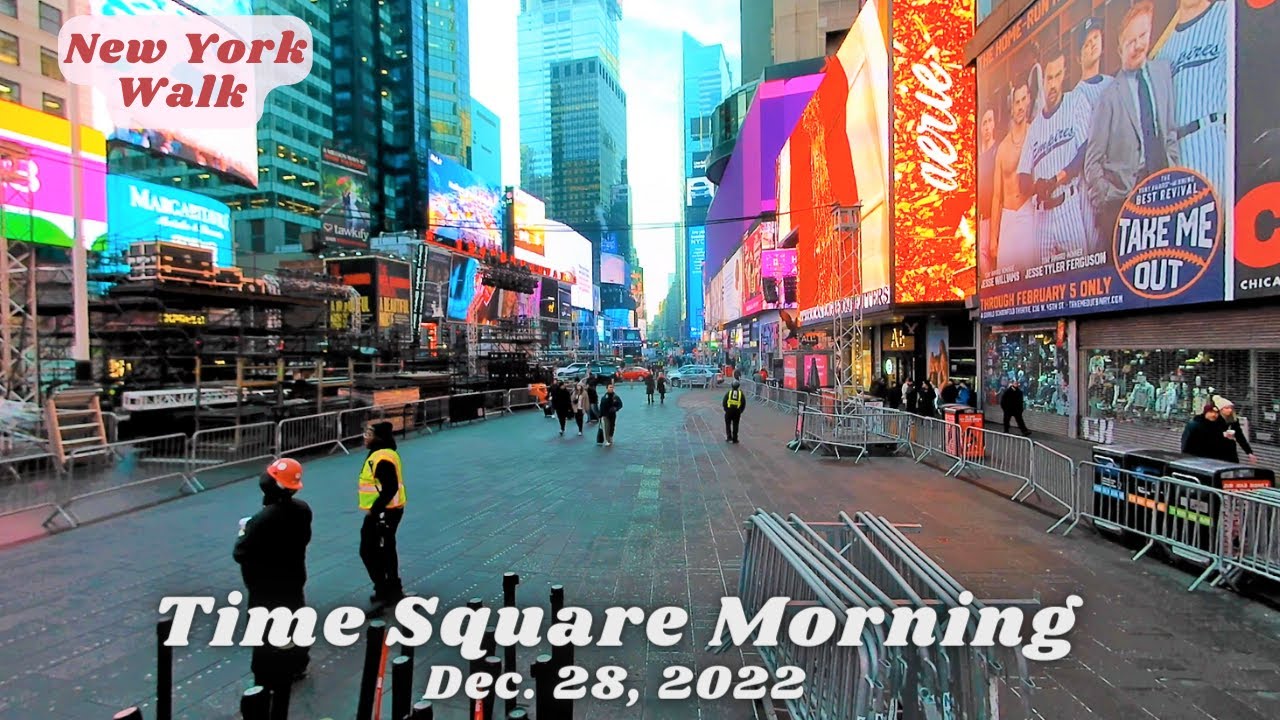 [NYC Walk] Times Square Morning on Dec. 28, 2022 - YouTube
