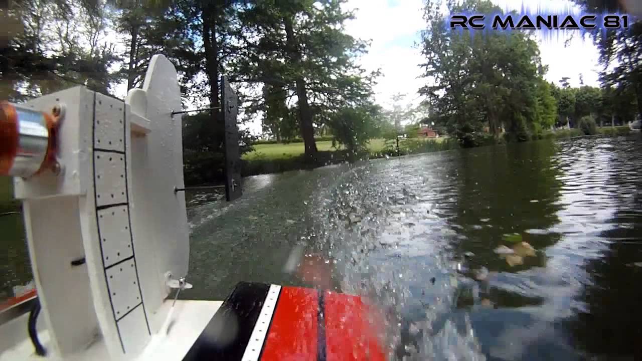 My Home-made Brushless Airboat - YouTube