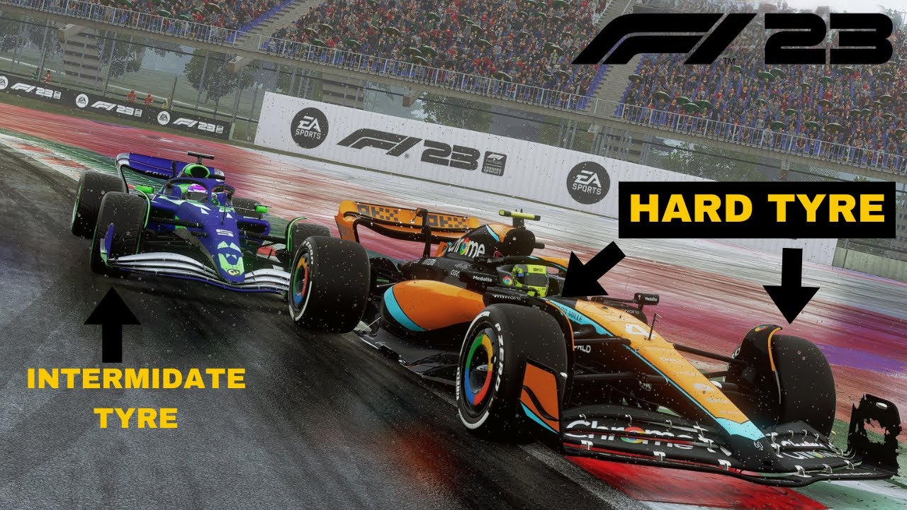 BIG GAMBLE ON INTERMEDIATE TYRES AT THE END | F1 23 - YouTube