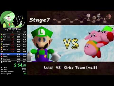 SSB64: Luigi, Very Easy 5 Stock 6:29.730 - YouTube