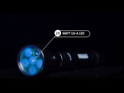 PDL Powerlight UV A Flashlight professional uv inspection light - YouTube
